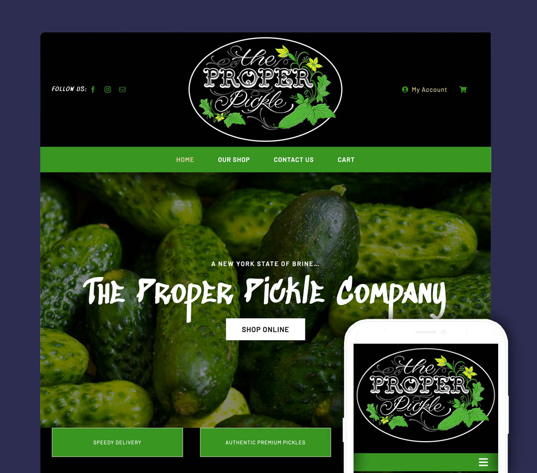 The Proper Pickle Company Ecommerce Website - Archer Digital Design